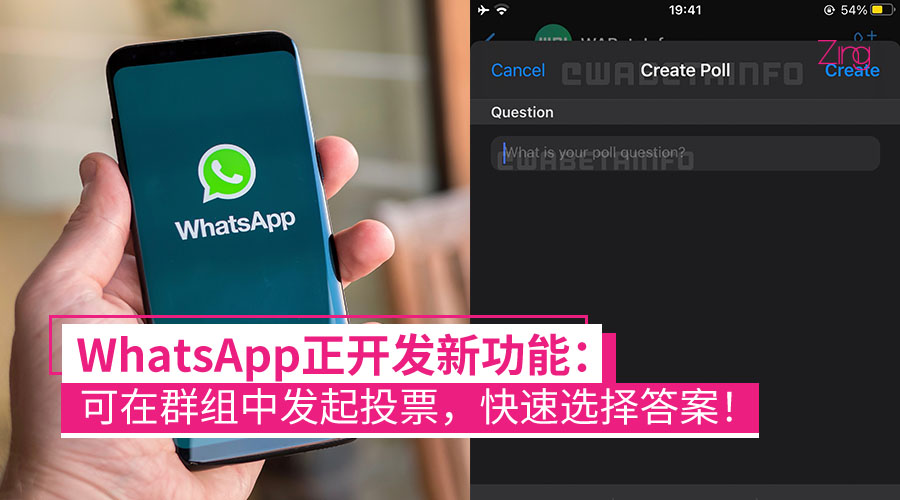 WhatsApp正开发新功能：可在群组中发起投票，快速选择答案！ - Zing Gadget