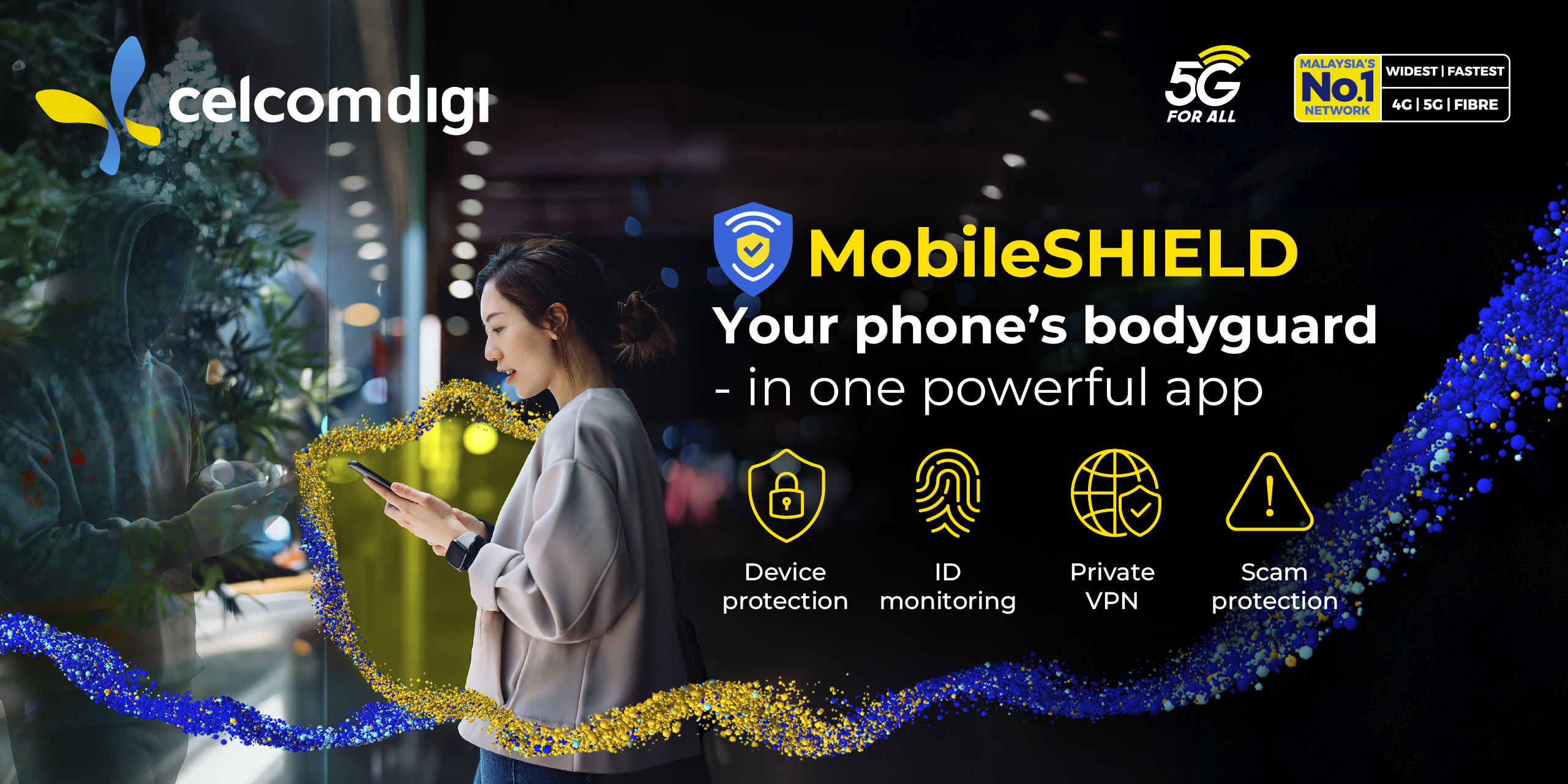 上网更安心！CelcomDigi推出MobileSHIELD App：每月RM4起，AI帮你防诈骗、资料外泄！