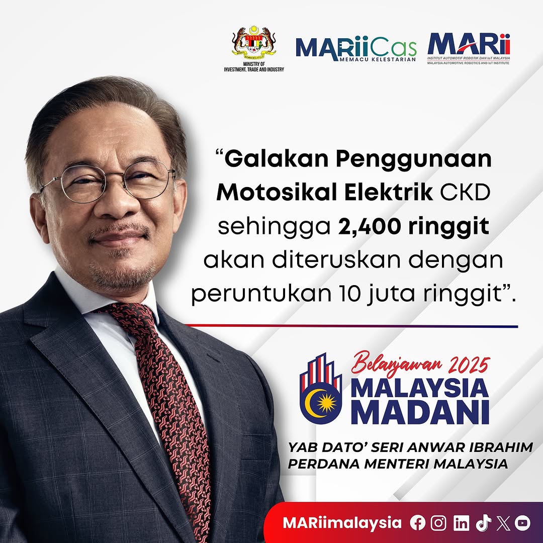 政府这波福利薅起来！买电动摩托车政府补贴RM2400，只用RM1600就能买到电动摩托车！ - Zing Gadget