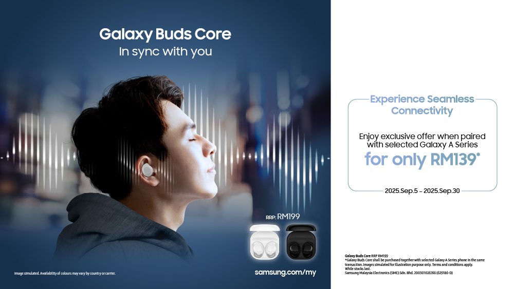 大马售价 RM199！Samsung Galaxy Buds Core 发布：搭载 ANC、IP54、AI 实时翻译！