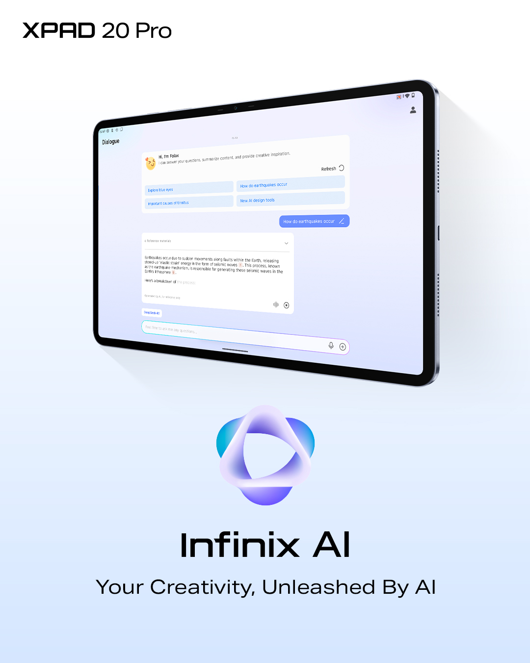 大马售价 RM999 起！Infinix XPAD 20 Pro 发布：12 寸 2K 屏、AI 助手、8000mAh！