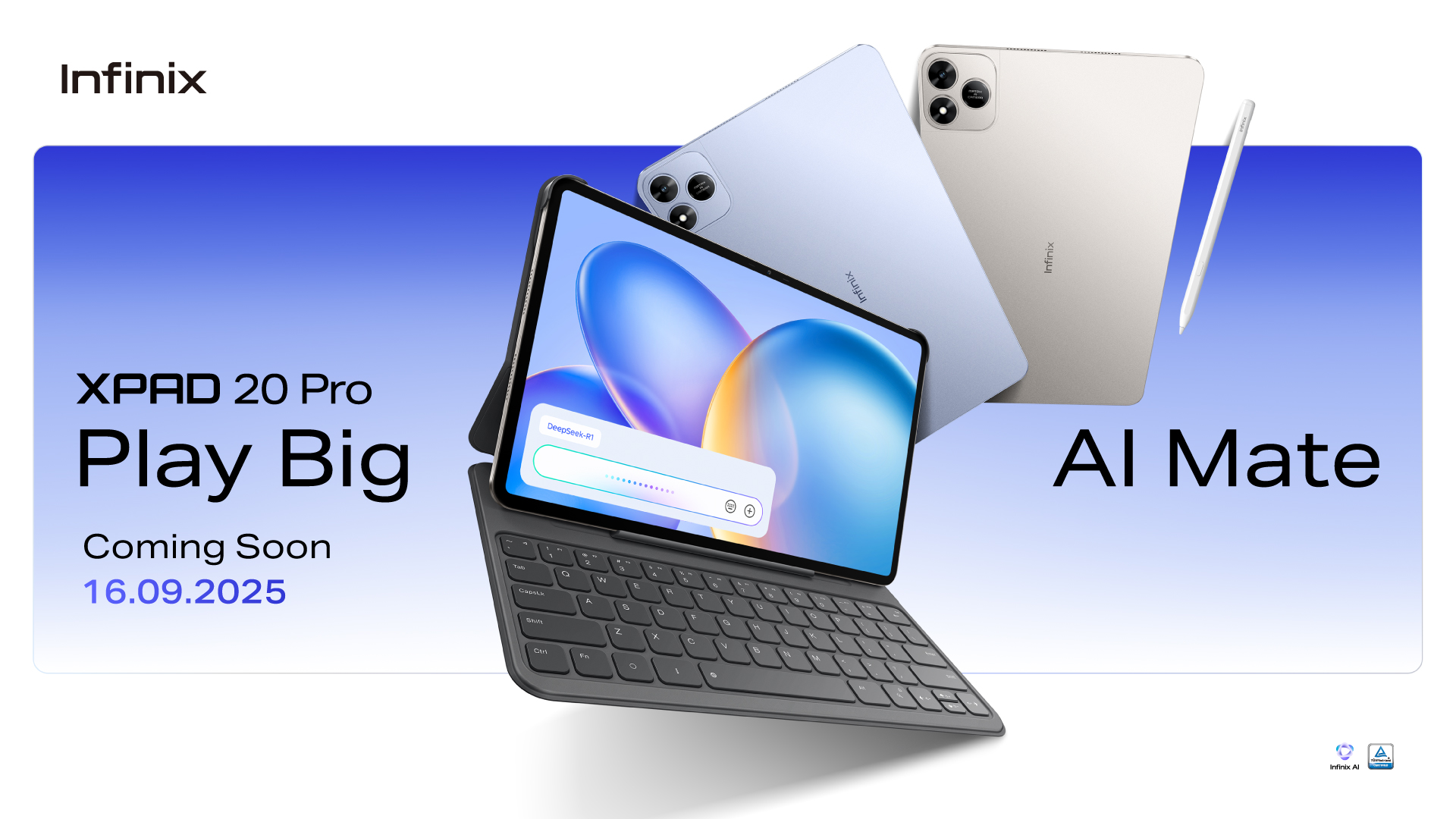 更大更薄更聪明！Infinix XPAD 20 Pro 将于 9 月 16 日大马发布：12 寸屏、AI 功能、8000mAh！